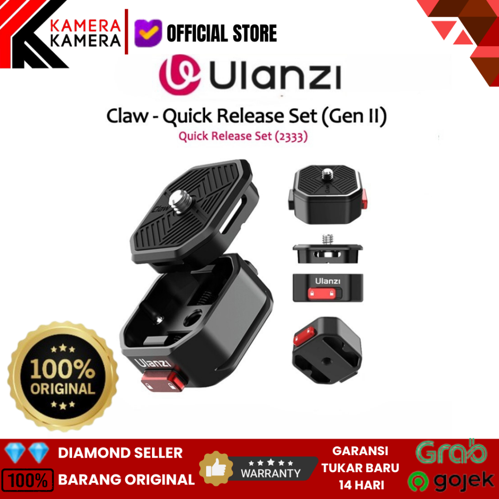 Jual Ulanzi Claw Quick Release Mount Plate Set Gen II (2333) | Shopee ...