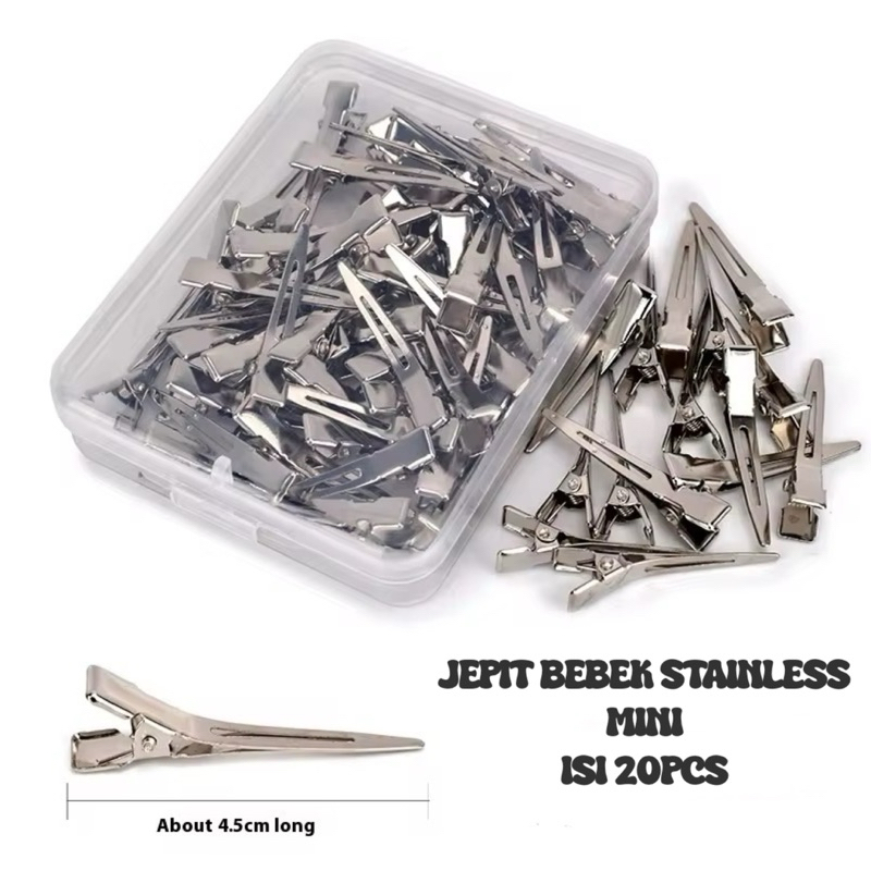 Jual Jepit Rambut Pinkle Stainless steel - Jepit Bebek Stainless Mini ...