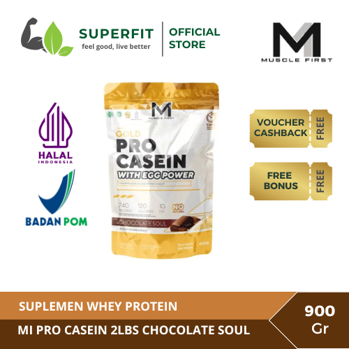 Jual M1 MUSCLE FIRST Pro Casein 2lbs/900gr - Whey Protein Suplemen ...