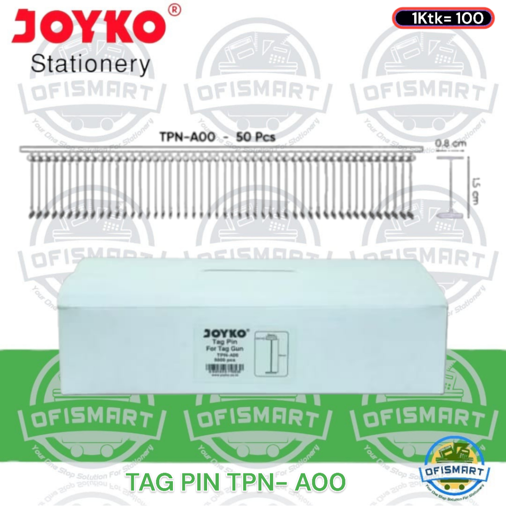 Jual Joyko Refill Tag Gun Label Harga Merk TPN-A00 Tag Pin | @1Box=5. ...