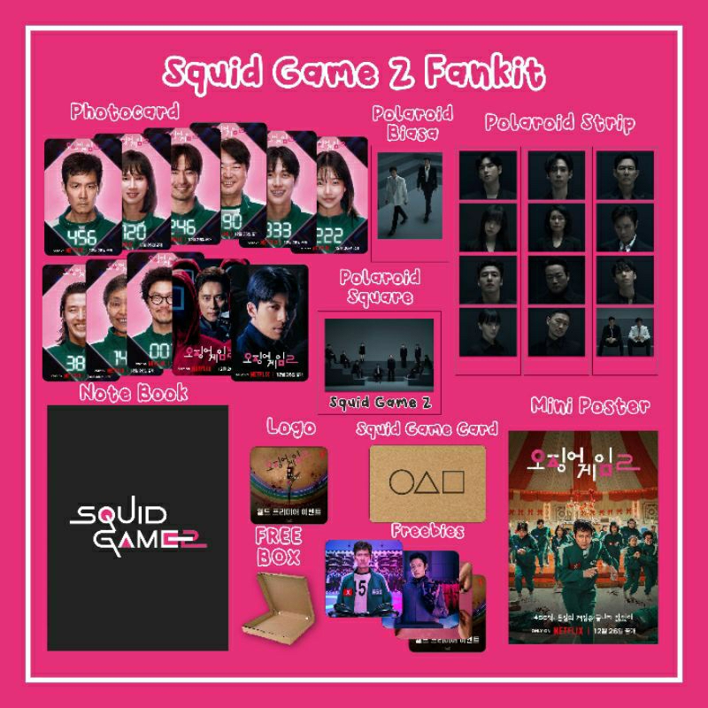 Jual [PROMO] K-DRAMA SQUID GAME 2 MINI FANKIT / FANKIT SQUID GAME 2 ...