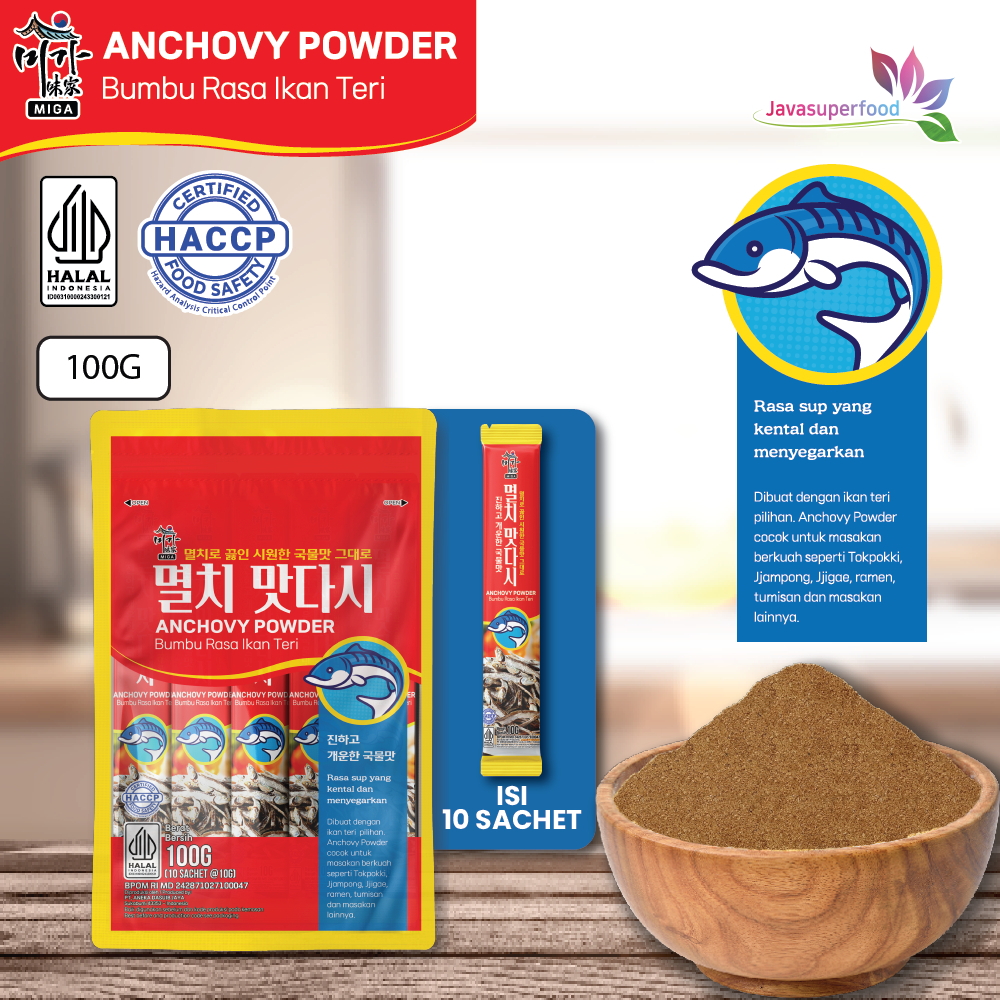 Jual [HALAL] DASHIDA ANCHOVY POWDER BUMBU RASA IKAN TERI 100G (ISI 10 ...