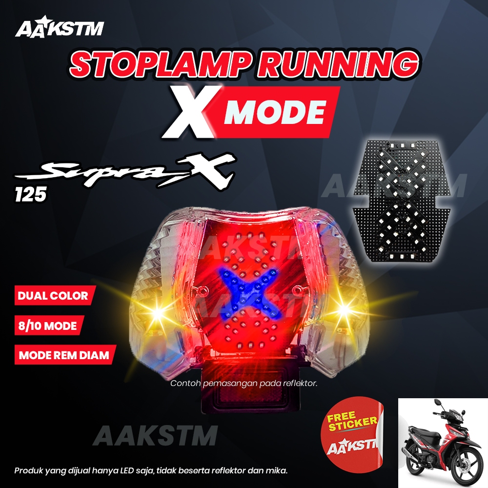 Jual Lampu Rem LED Supra X 125 X Mode LED 8 10 Mode Running Lampu ...