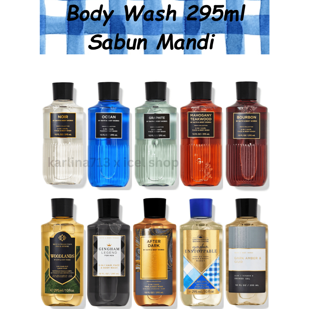 Jual BBW Men 3in1 Hair Face & Body Wash Series 295ml & 88ml Travel ...
