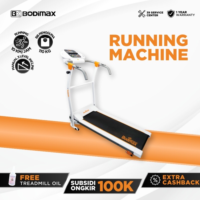 Jual Bodimax New Running Machine Putih - Treadmill / Alat Olahraga ...