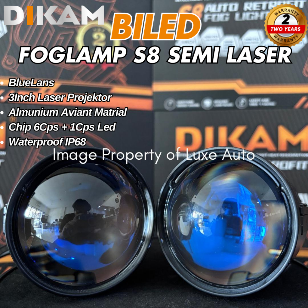 Jual Lampu BILED Mobil DIKAM S8, S8Y Foglamp 3 inch PNP ( Sepasang ...