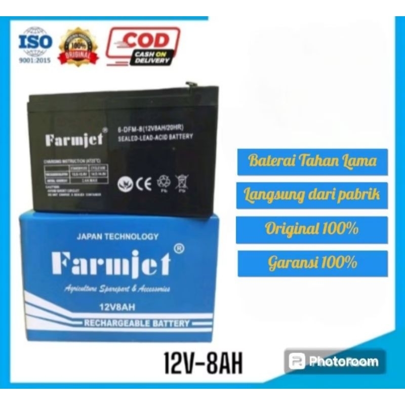 Jual batterai batray aki accu sprayer elektrik 12volt 8ah | Shopee Indonesia