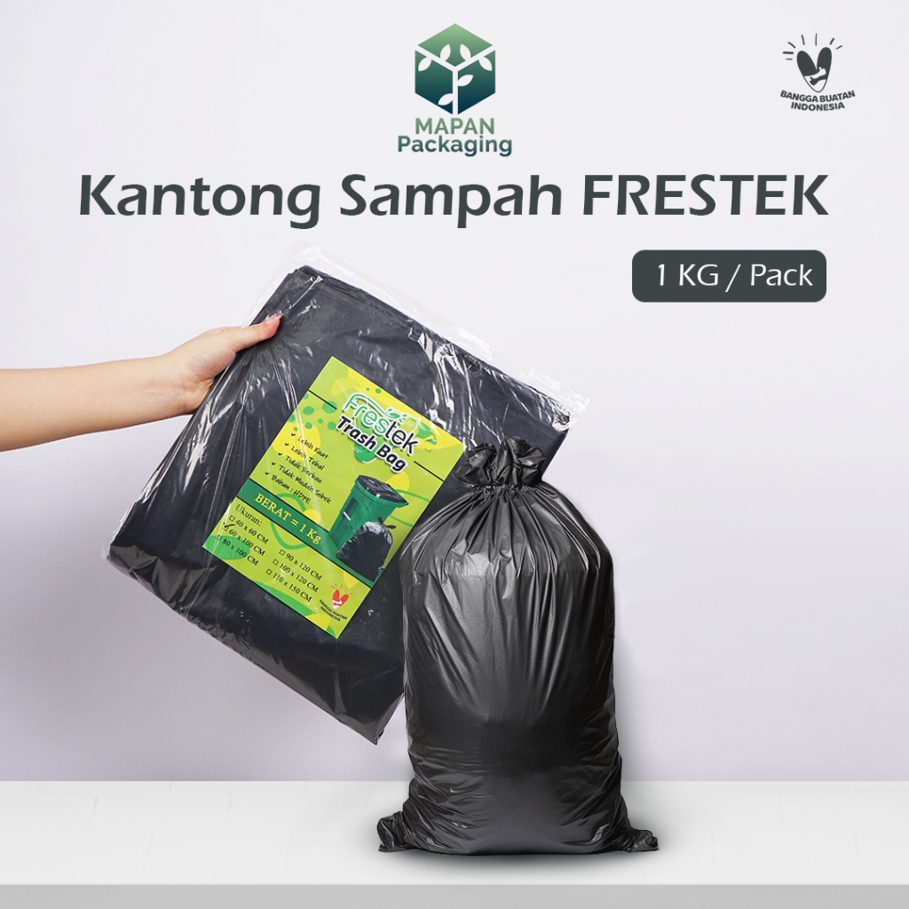 Jual Frestek Trash Bag / Kantong Sampah Plastik HDPE Premium Hitam Tebal | Shopee Indonesia