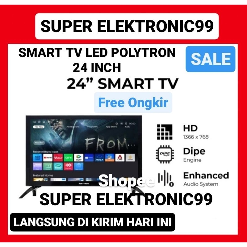 Jual SMART TV POLYTRON 24 INCH | Shopee Indonesia