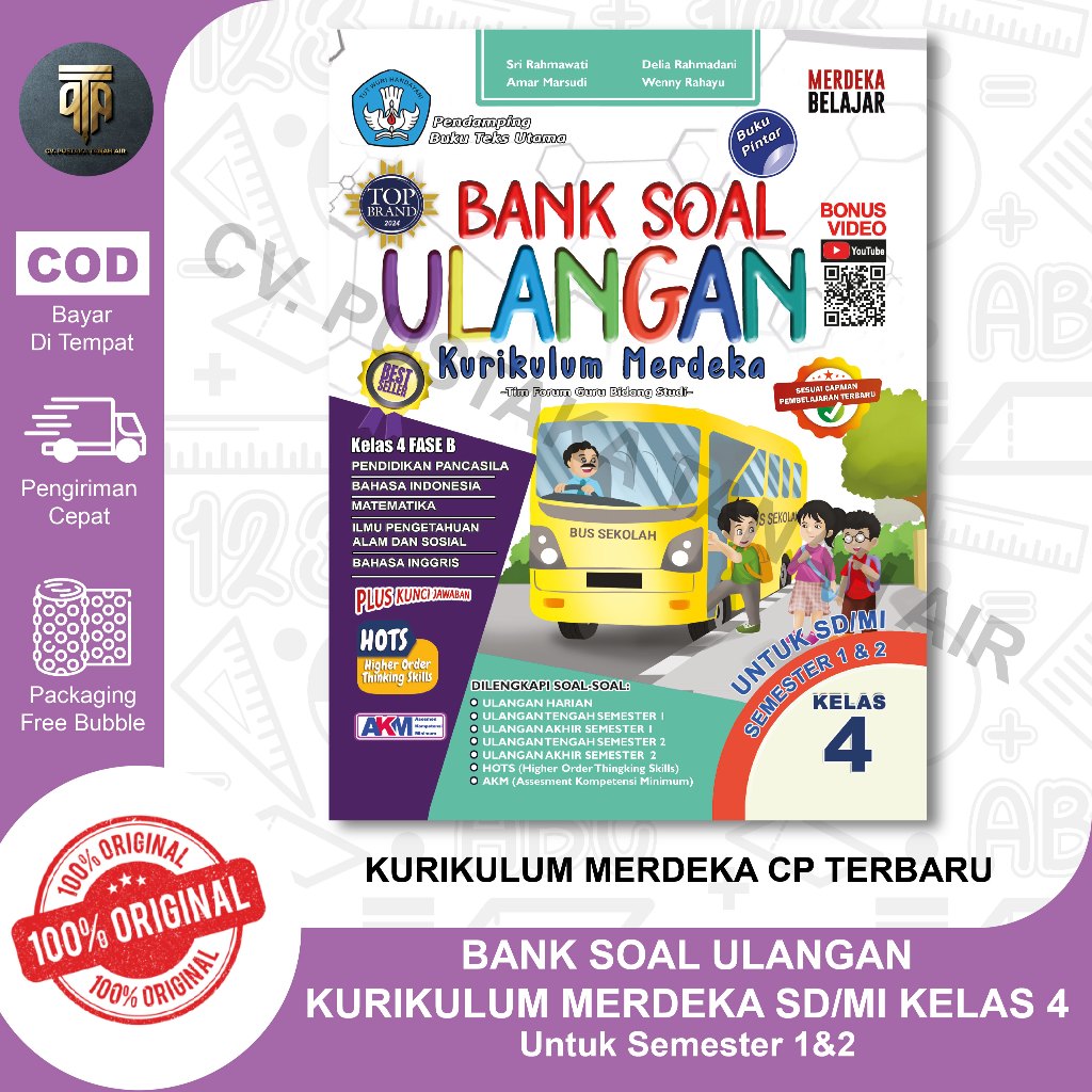 Jual Buku Bank Soal Ulangan Kurikulum Merdeka CP Terbaru SD/MI Kelas 4 (1 Buku isi semester 1&2 ...