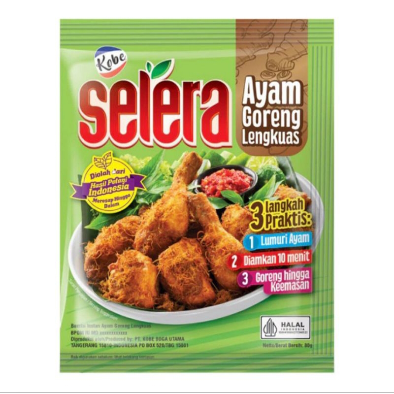 Jual Kobe Selera Bumbu Instan Ayam Goreng Lengkuas 80 g | Shopee Indonesia