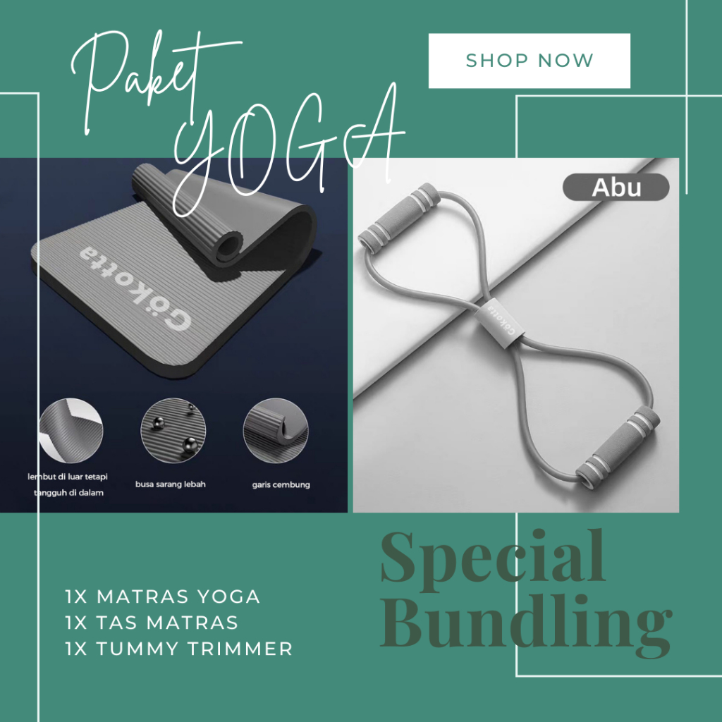 Jual GOKOTTA Bundling Hemat Matras Olahraga dan Tali Yoga Elastis ...