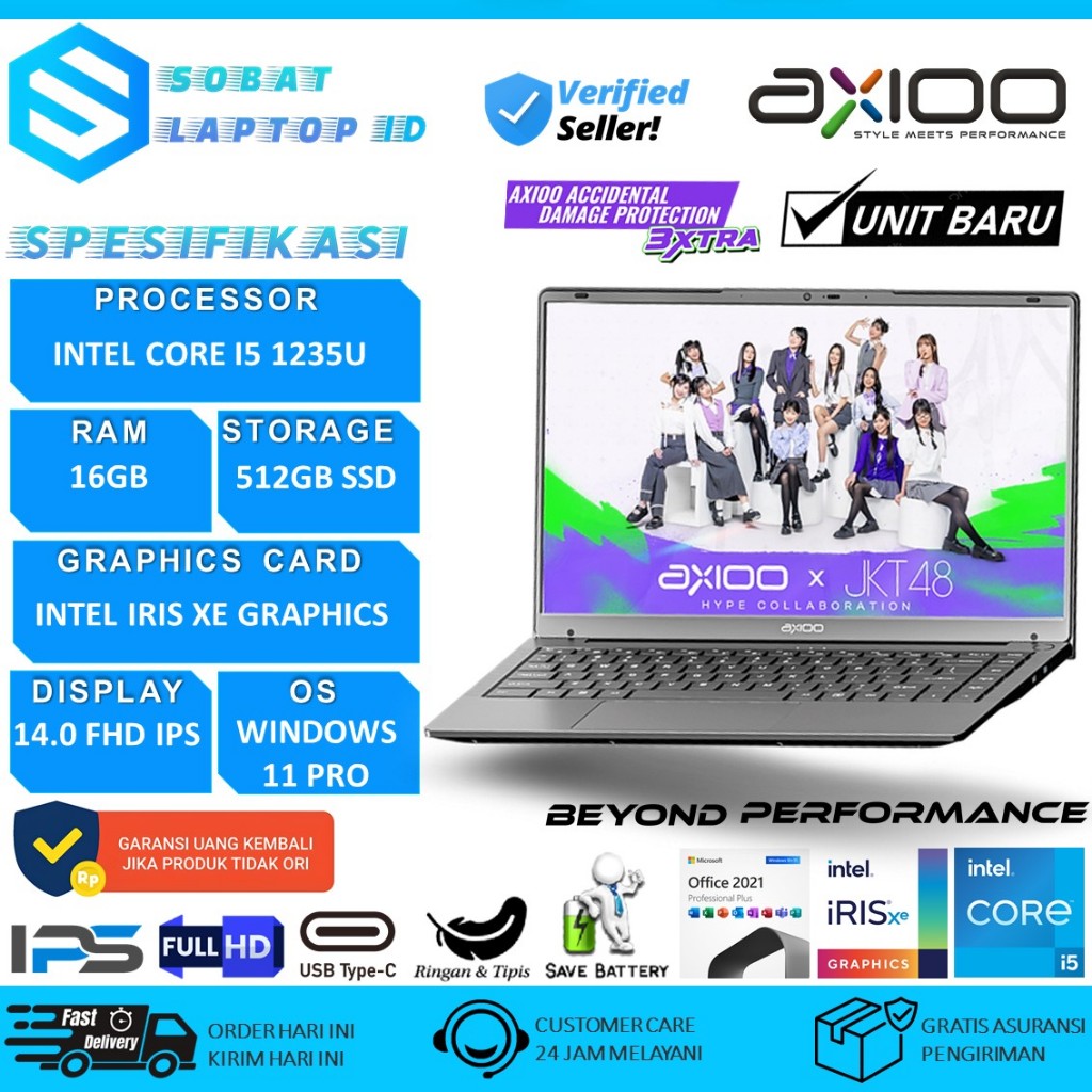 Jual Promo laptop axioo Mybook HYPE 5 G12 Intel Core i5-1235U 16GB 512GB SSD Windows 11 Home ...