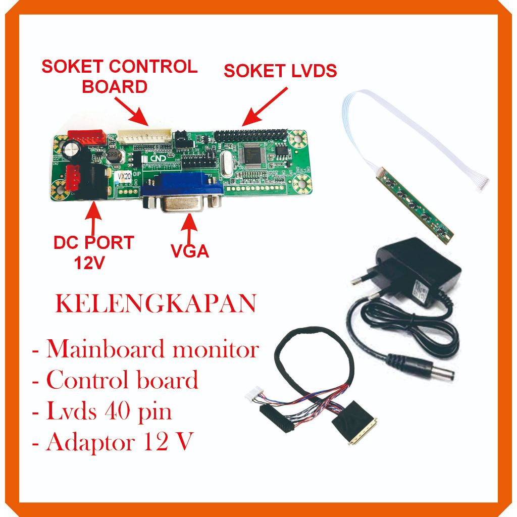 Jual universal board monitor lcd LED mainboard monitor layar laptop 10 ...