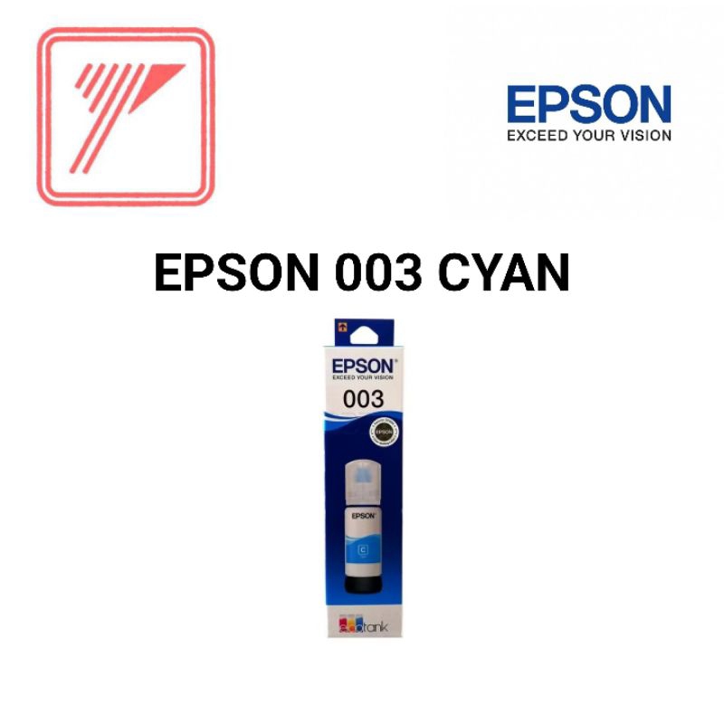 Jual Epson Ink Tinta 003 Cyan 003C T003 Original Cartridge | Shopee ...