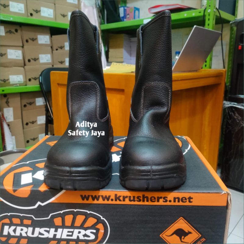 Jual Sepatu Safety Krushers Texas Black Original / Safety Shoes ...