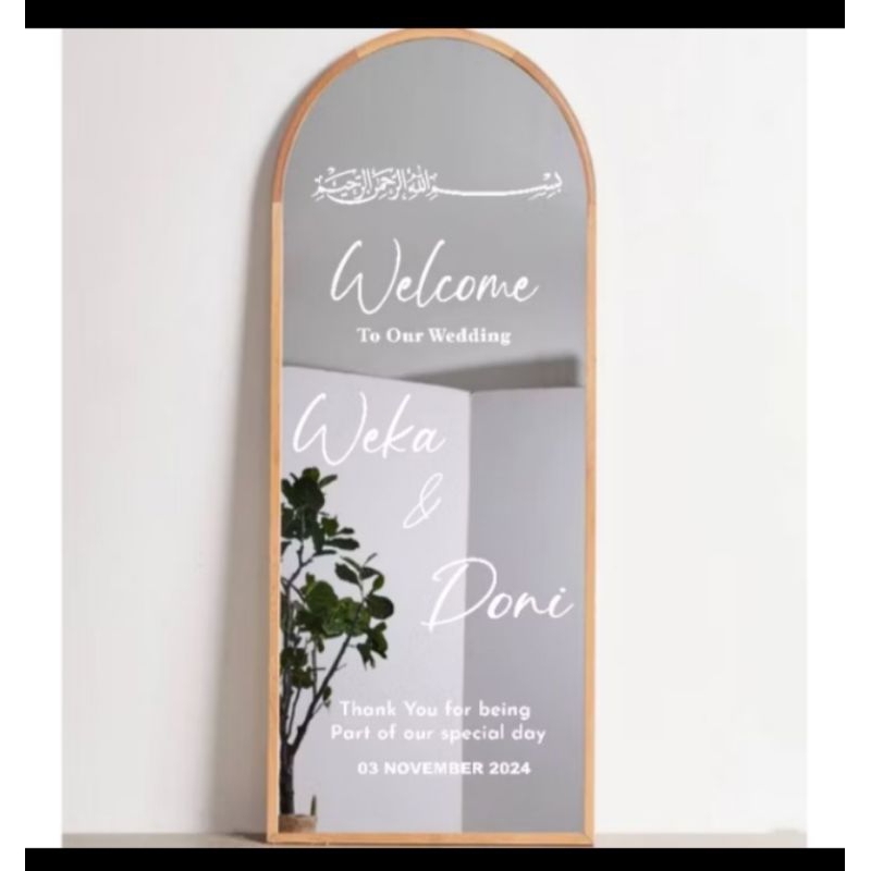 Jual stiker stiker custem kaca wedding,engagement,tasyakuran,khitanan ...