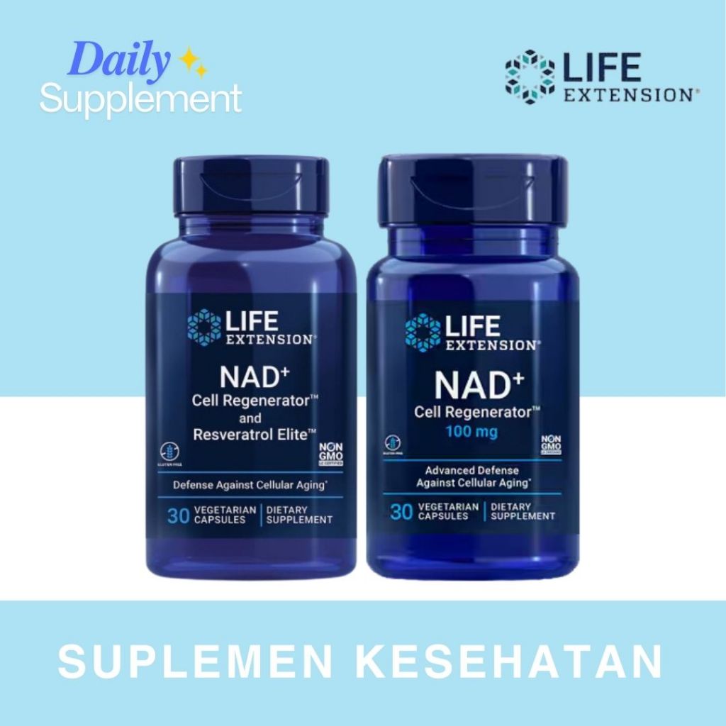Jual Life Extension NAD+ Cell Regenerator and Resveratrol Elite-30 ...