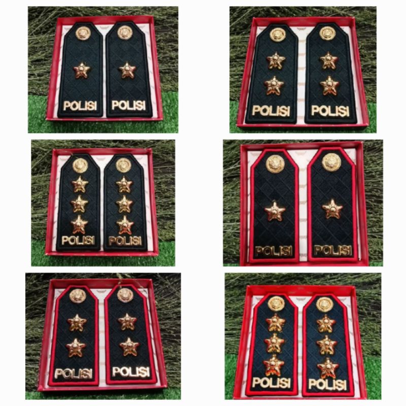 Jual Pangkat PDU Perwira Polri Kompol Akbp Kombes Model Lis Merah dan ...