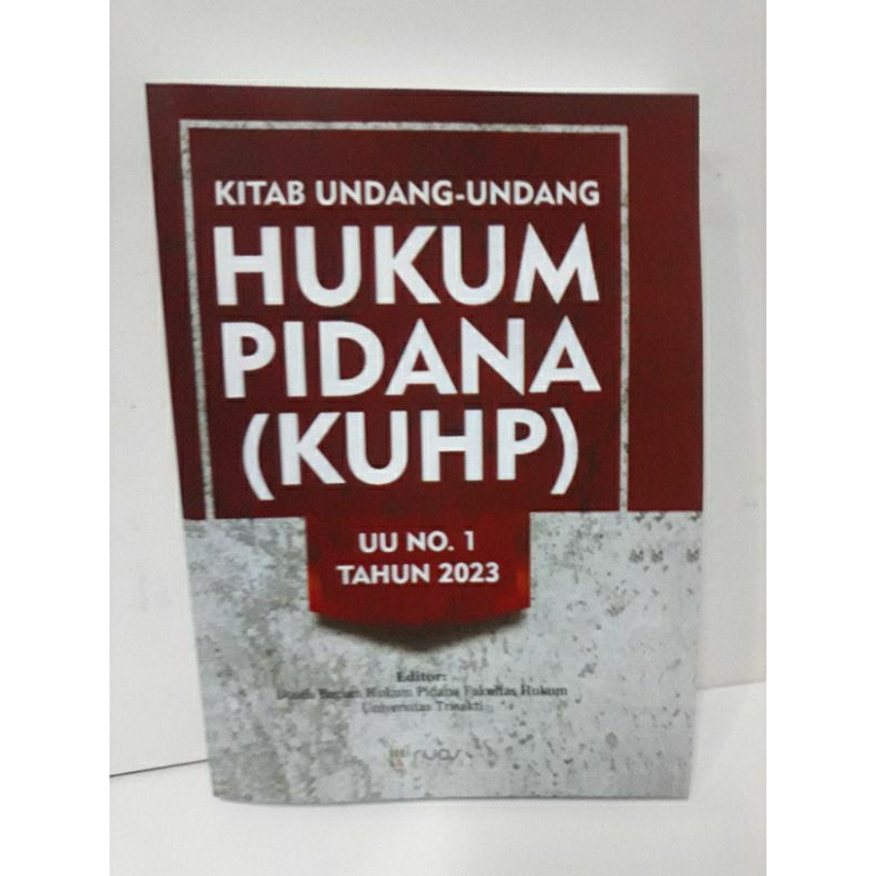 Jual KITAB UNDANG UNDANG HUKUM PIDANA (KUHP) UU NO 1 TAHUN 2023 | Shopee Indonesia