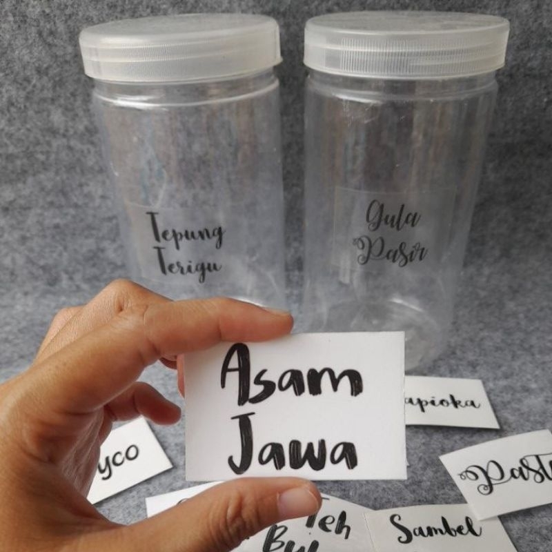 Jual Stiker Label Bumbu Dapur Anti Air/Transparan/Bisa Custom Tulisan ...