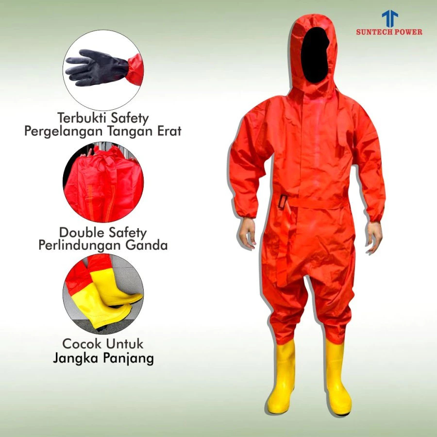 Jual Baju Anti Kimia Chemical Outfit Only Suit, Boots, and Gloves ...