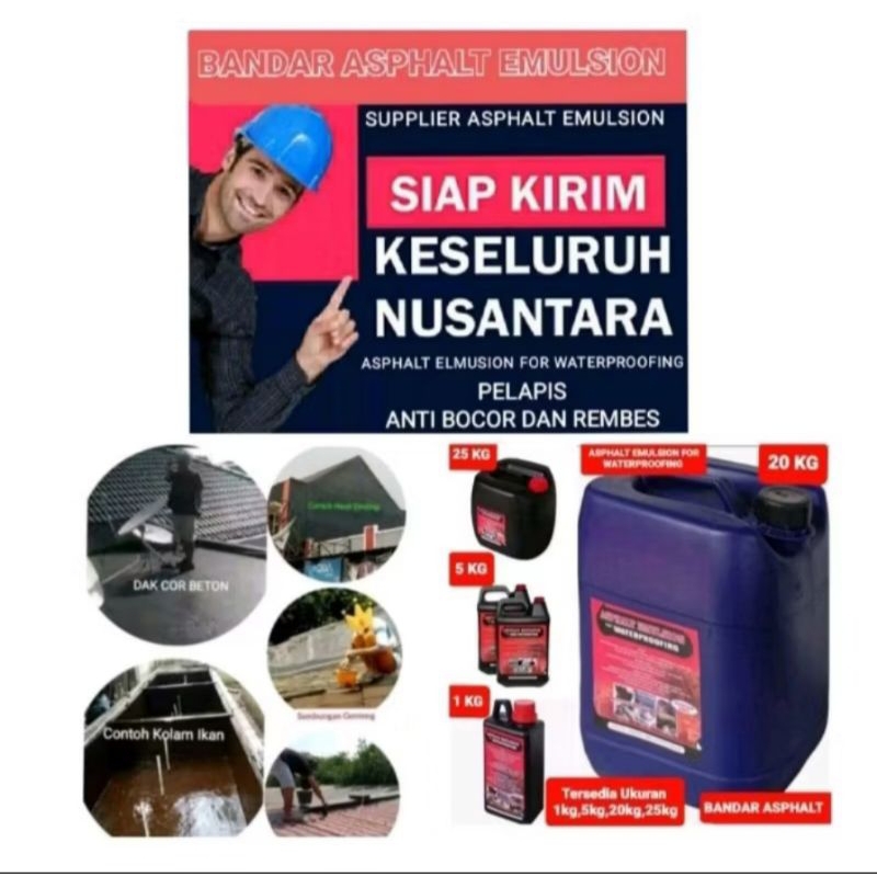 Jual 20 Kg,Aspal cair anti bocor,Asphalt Elmusion for Waterproofing ...