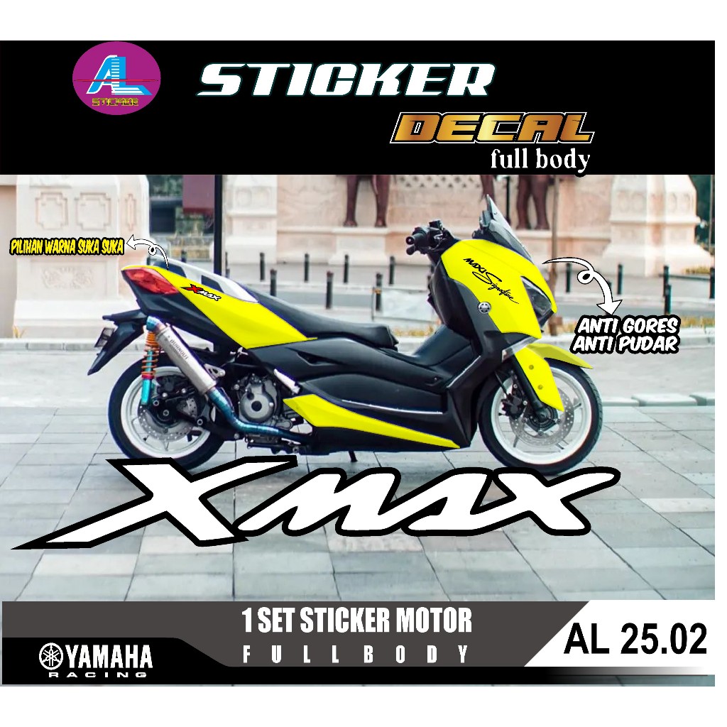 Jual COD DECAL TERBARU XMAX NEW FULL BODY NEW XMAX TAHUN 2018 2019 2020 ...
