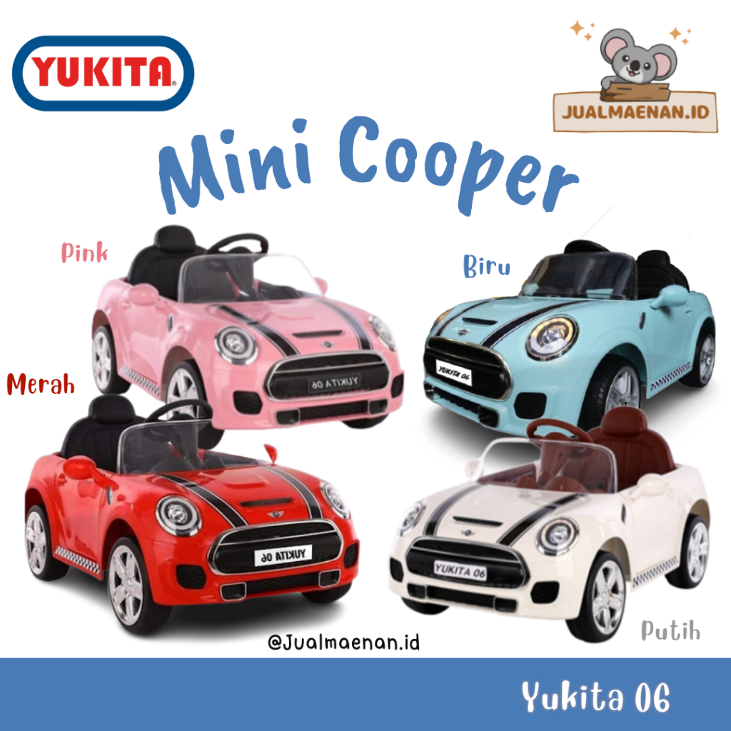 Jual Mainan Anak Mobil Aki Mini Cooper Yukita DLS 06 - PINK | Shopee ...