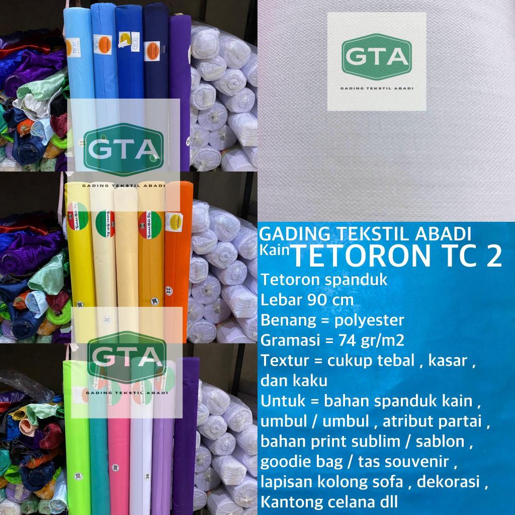Jual ( per 1 roll ) kain TETORON TC 2 Lebar 90 CM bahan craft spanduk ...