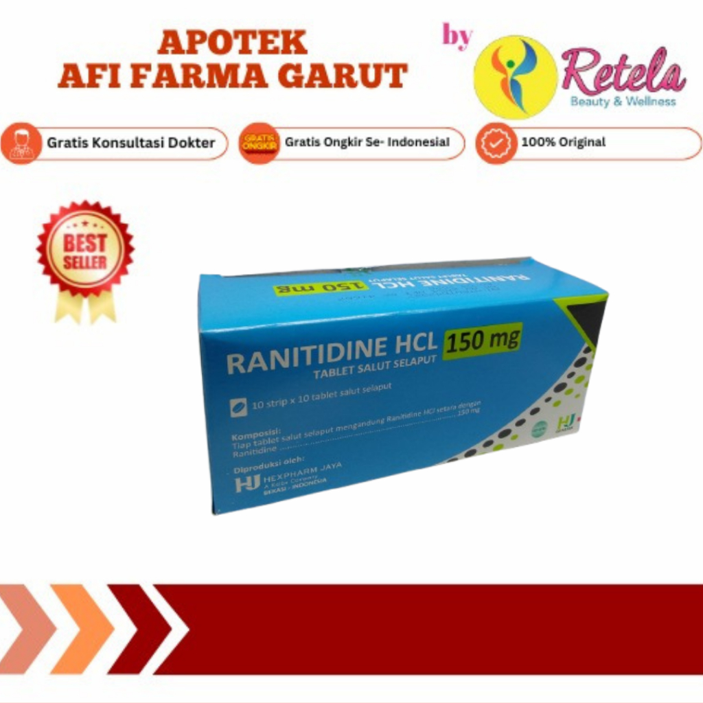 Jual RANITIDINE 150MG BOX 100 TABLET (Gen-HJ) / BOX | Shopee Indonesia