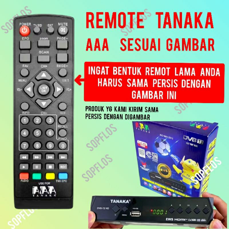 Jual tnk zoom TANAKA REMOTE AAA STB SET TOP BOX remot sesuai gambar ...