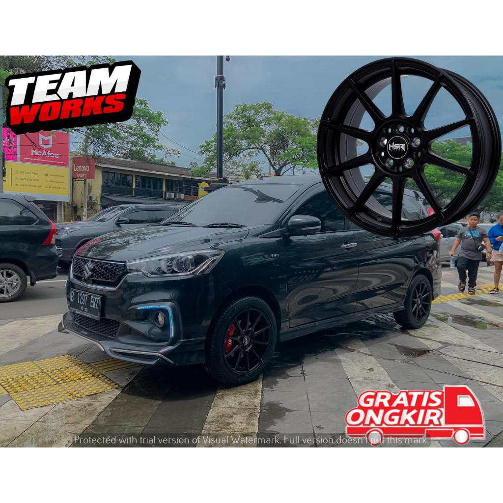 Jual VELG RACING NSX HSR R17 LEBAR 7 ET40 SEMI MATT BLACK PELAG RING17 ...