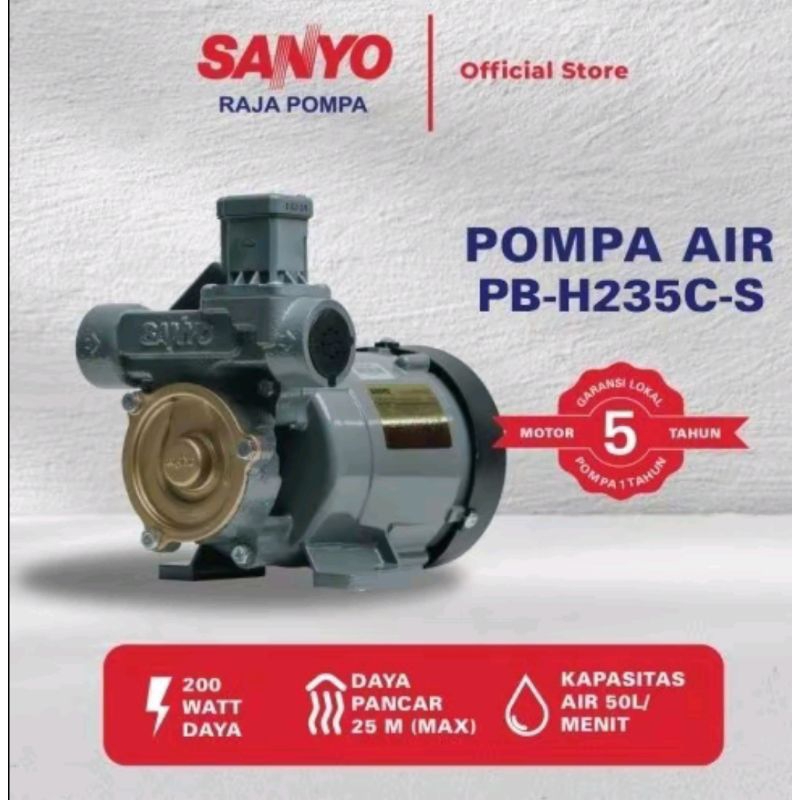 Jual SANYO PBH 235 C pompa air booster Dorong otomatis flow switch | Shopee Indonesia