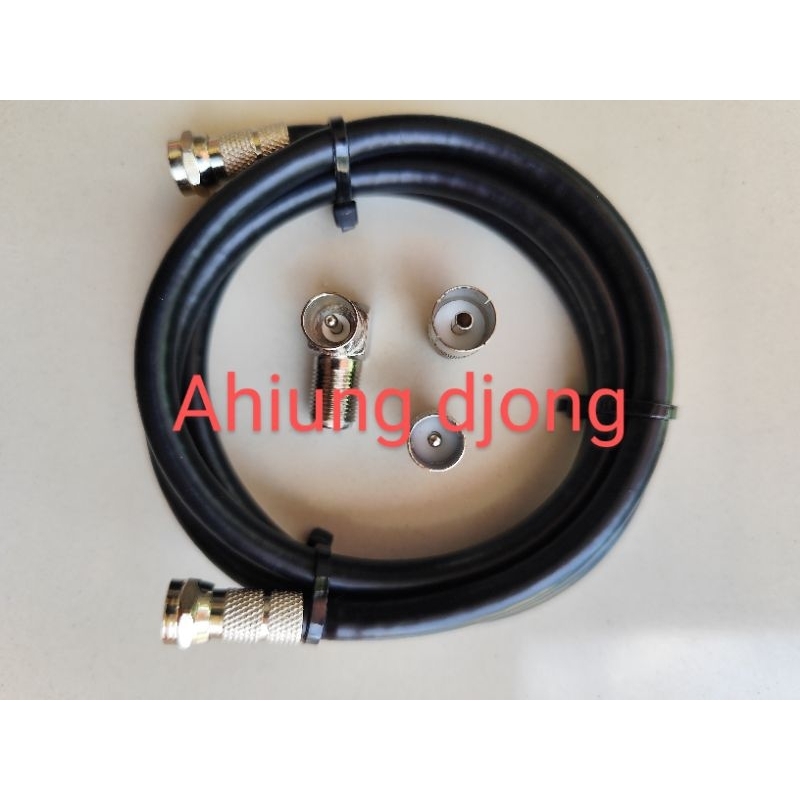 Jual kabel antena TV rg6+ konektor f dan dpt 3 jack tv male l male i dan Female multi fungsi ...