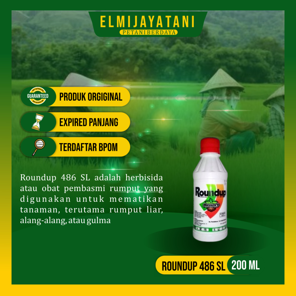 Jual ROUNDUP 200ML ORIGINAL OBAT RUMPUT/HERBISIDA | Shopee Indonesia