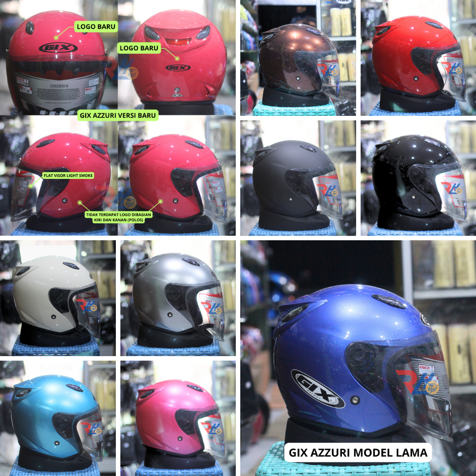 Jual Helm Centro GIX Azzuri & Azzuri New | Shopee Indonesia