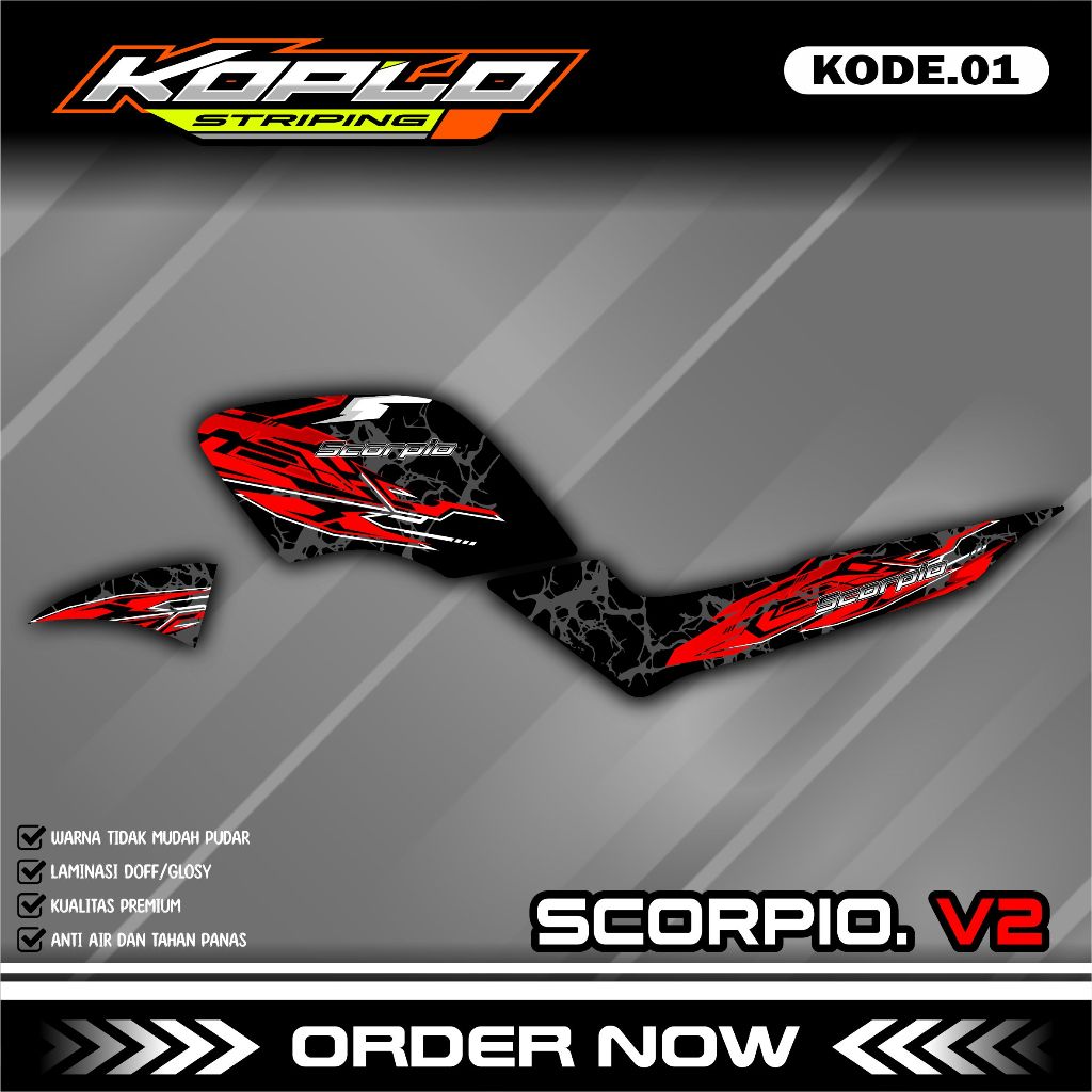 Jual Stiker Striping Yamaha Scorpio Z- Sticker Striping Variasi Motor ...