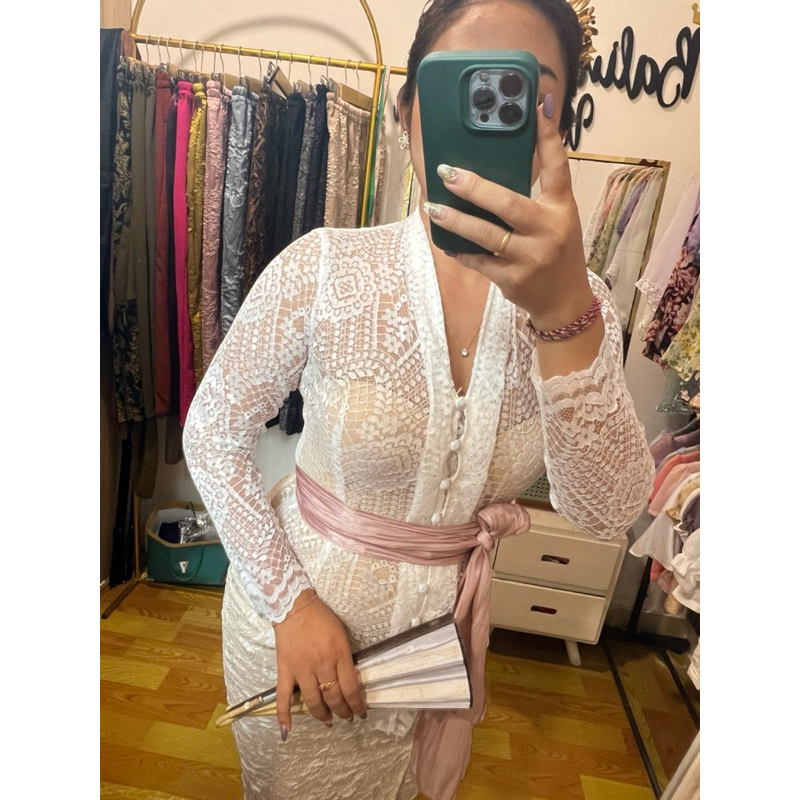 Jual Kebaya Brokat Putih | Shopee Indonesia