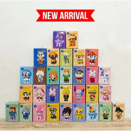 Jual Nano Bricks Anime Mini Bricks One Piece Naruto DragonBall Mainan ...