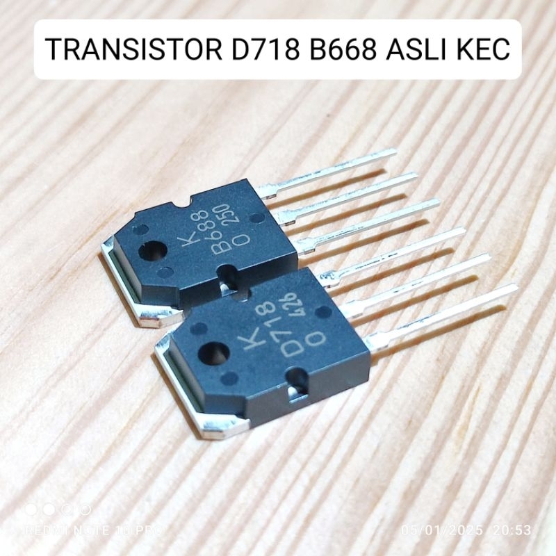 Jual ( 1 SET ) TRANSISTOR D718 D 718 NPN B688 B 688 PNP ASLI KEC ...