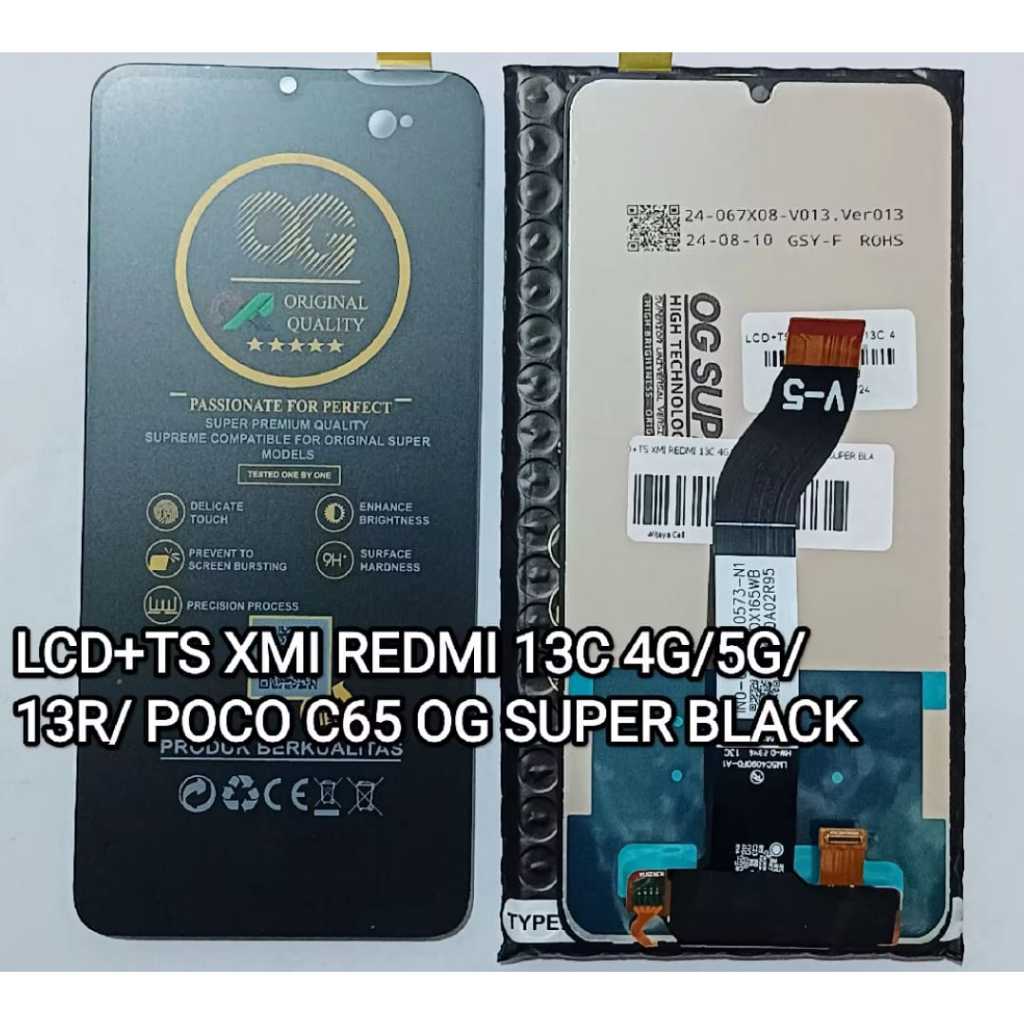 Jual LCD+TOUCHSCREEN XIAOMI REDMI 13C 4G/5G/13R/POCO C65 OG SUPER BLACK | Shopee Indonesia