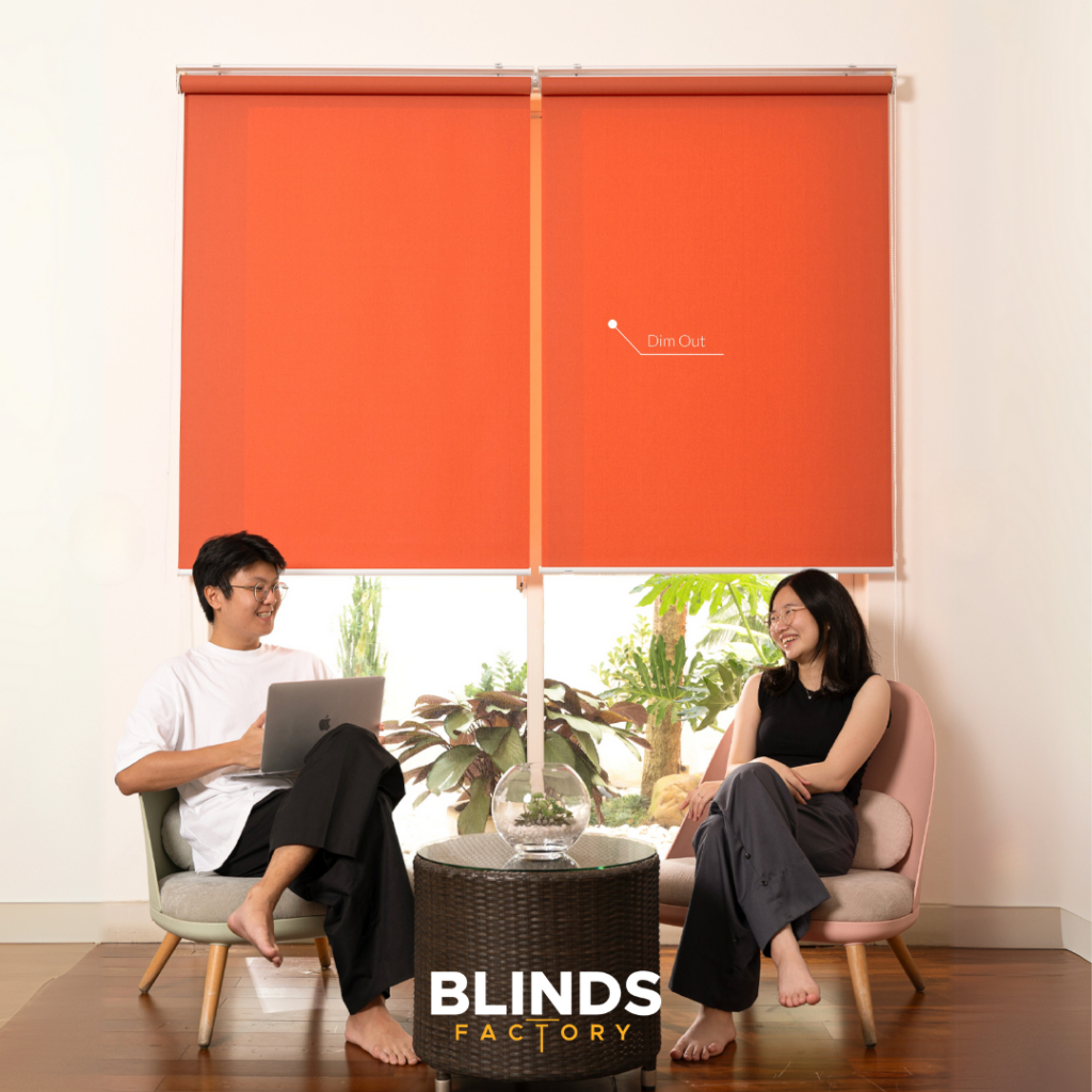 Jual Roller Blinds Dimout Blokir Cahaya 70% Request Ukuran Chain System ...