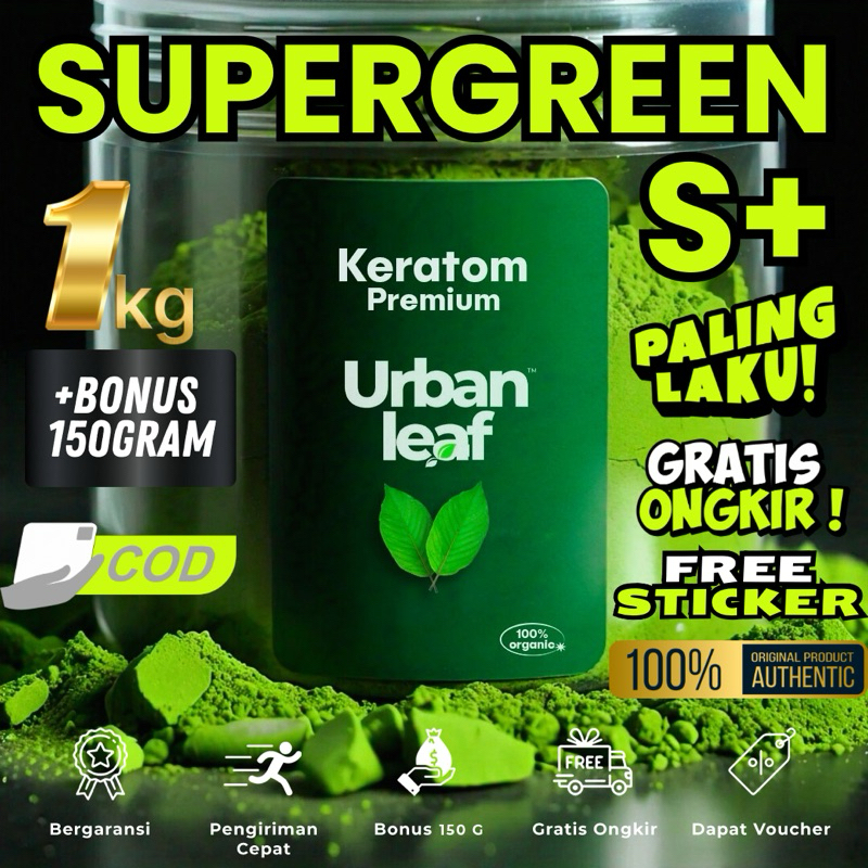 Jual bubuk daun purli supergren S+ nano asli 1kg bonus 150g | Shopee ...