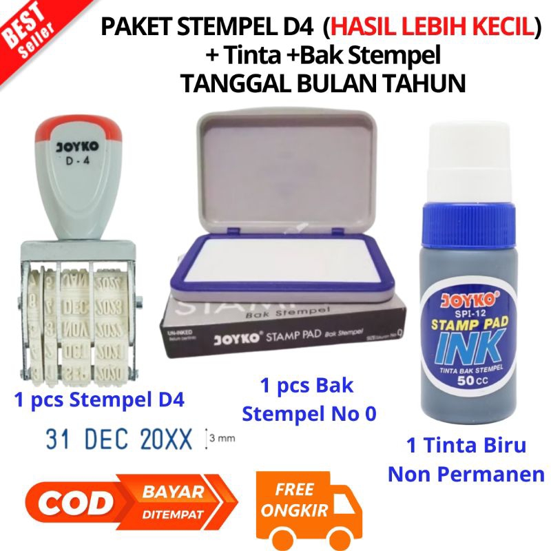 Jual [JIB] BAYAR DI TEMPAT PAKET Stempel D4 HASIL LEBIH KECIL DAN ...