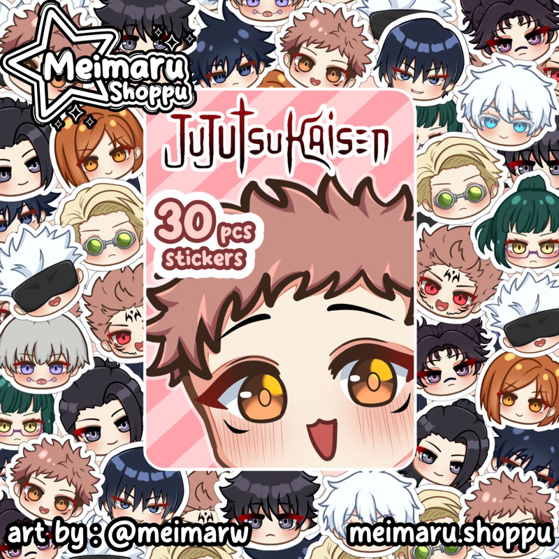 Jual [Meimaru Shoppu] STICKER PACK JUJUTSU KAISEN GLITTER 30 PCS ...
