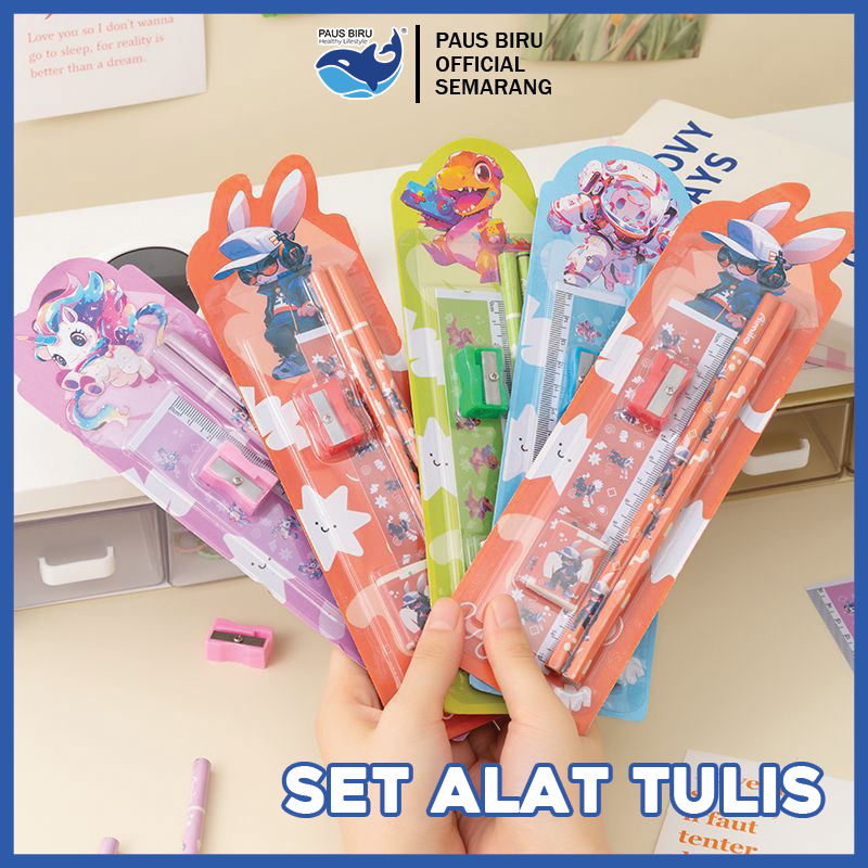 Jual Paus Biru - AIMILO Set Alat Tulis Cocok Untuk Tempat Pensil ...
