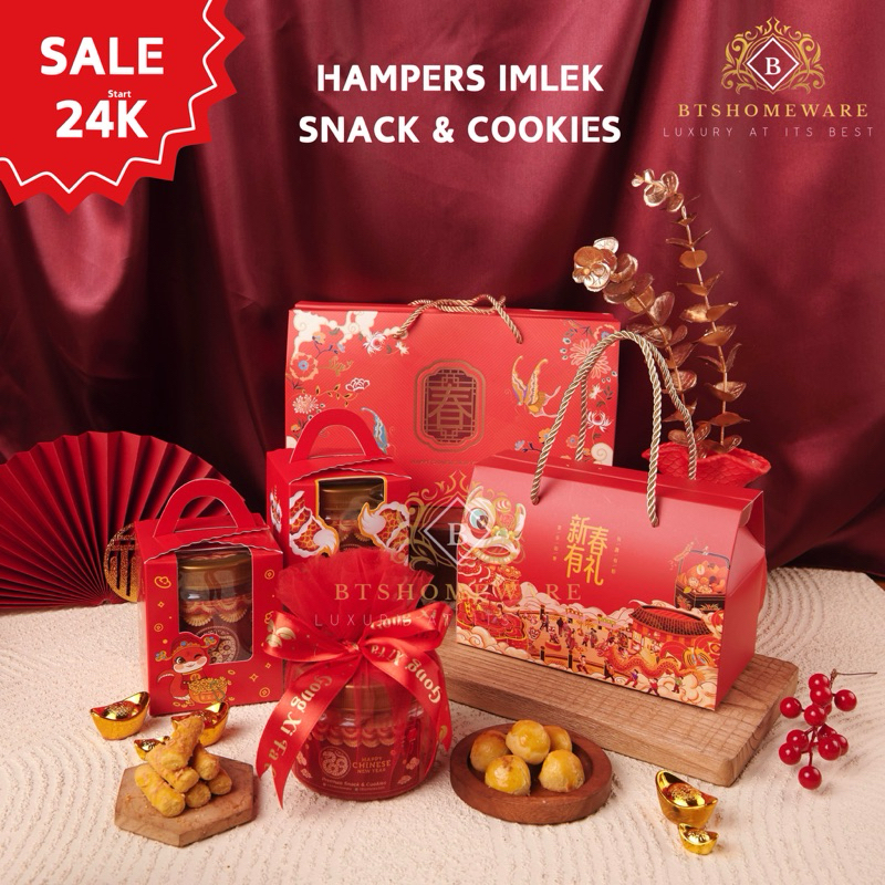 Jual Hampers Imlek 2025 Shio Ular/ Hampers Kue Kering Nastar Kastangel ...