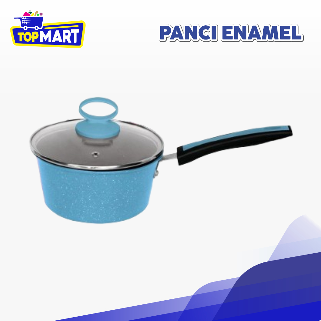 Jual TOPMART - PANCI REBUS 18 CM TUTUP KACA / PANCI REBUS ENAMEL Panci ...