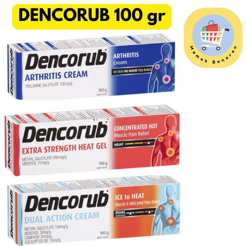 Jual Dencorub DUAL ACTION CREAM ice to heat muscle joint pain 100 gr ...